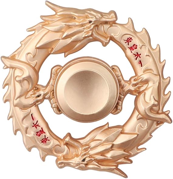 Amazon.com: Fidget Spinner Cool Golden Dragon Figiting Hand Finger ...
