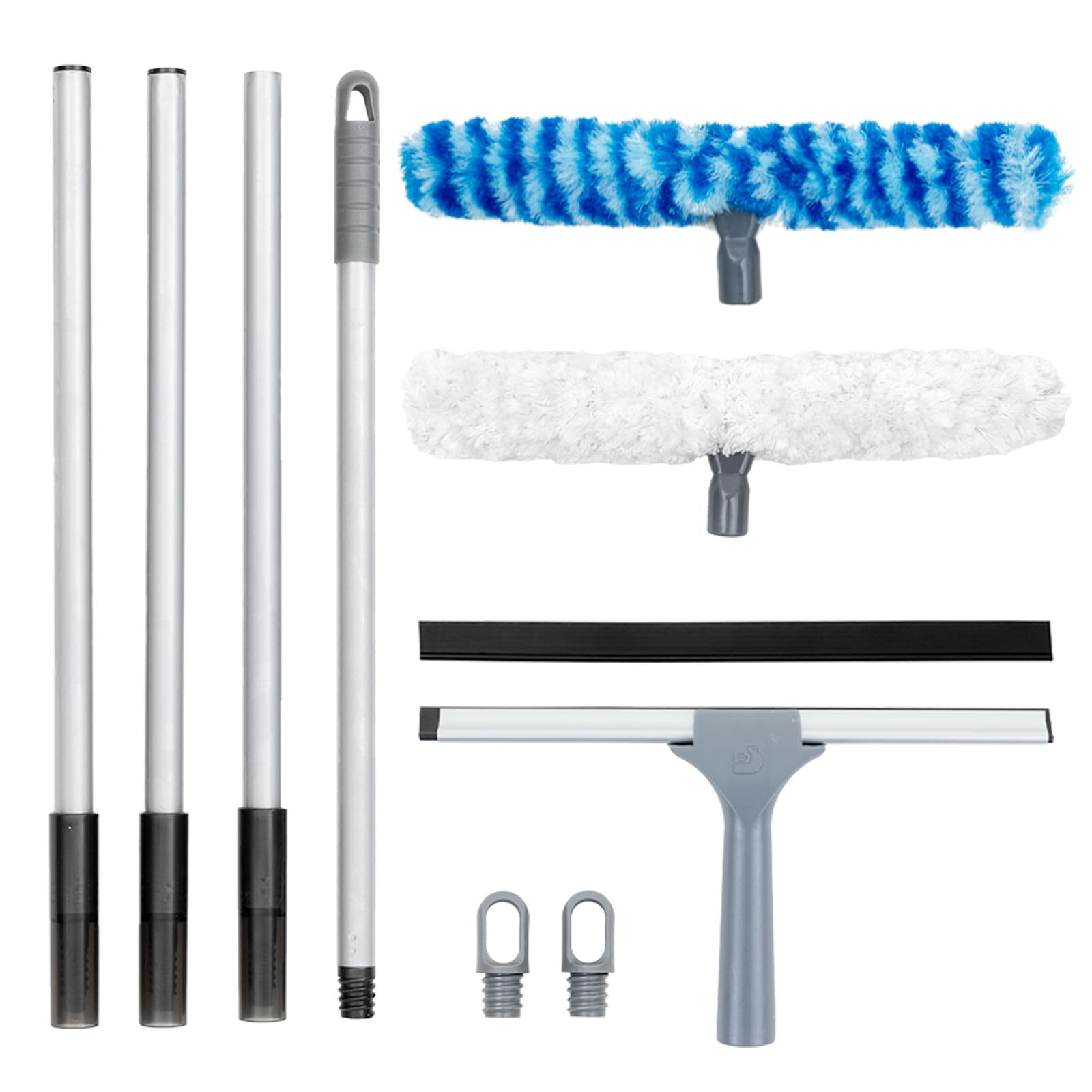 Rocktex Multi-Use Window Cleaner Kit – Netted Scrubber, Rubber Squeegee ...