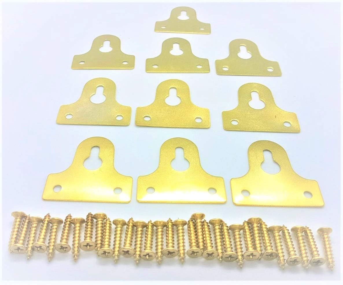 REMI TOOLS LTD Mirror Picture Glass Frame Hanging Brackets 10 Brass ...