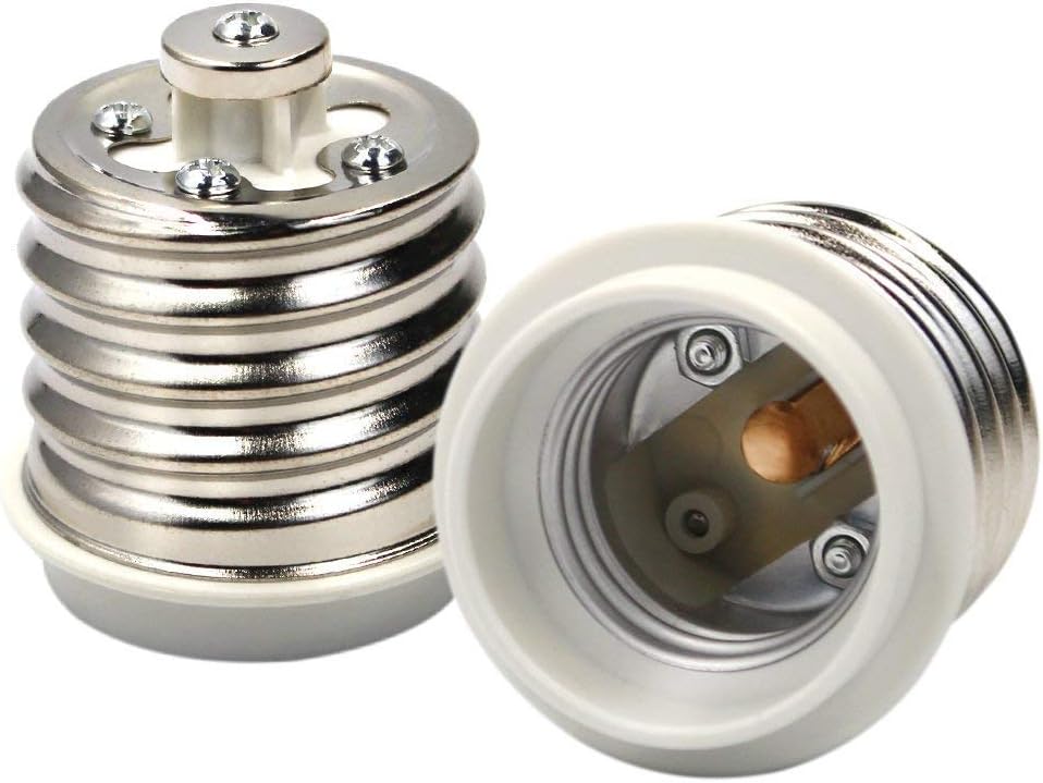 E-Simpo E39/E40 to E26/E27 Adapter Mogul E39/E40 to Medium E26/E27 Light Bulb Lamp Socket ...