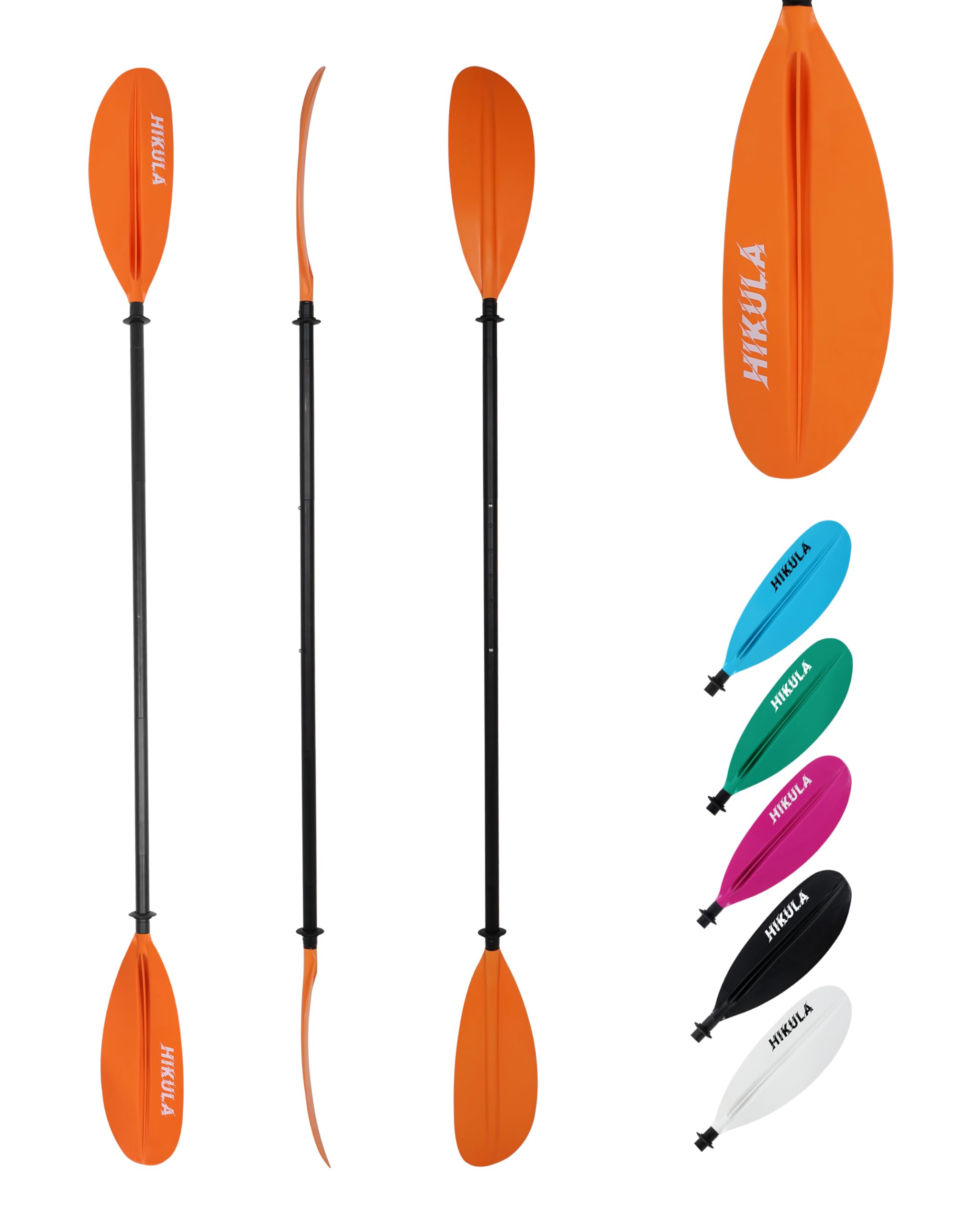 HIKULA Kayak Paddle Aluminum Shaft Paddle with Nylon Blades, Floating ...