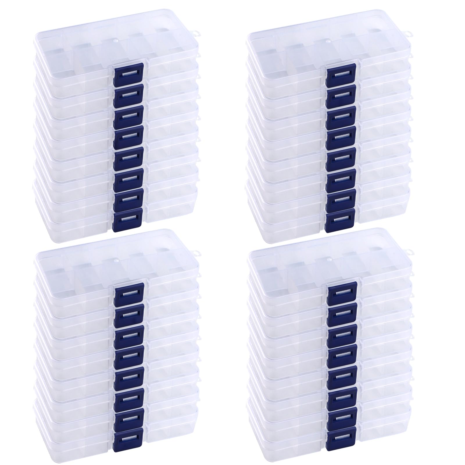 KINJOEK 32 Pack 10 Grids Plastic Bead Organizer Containers Storage ...