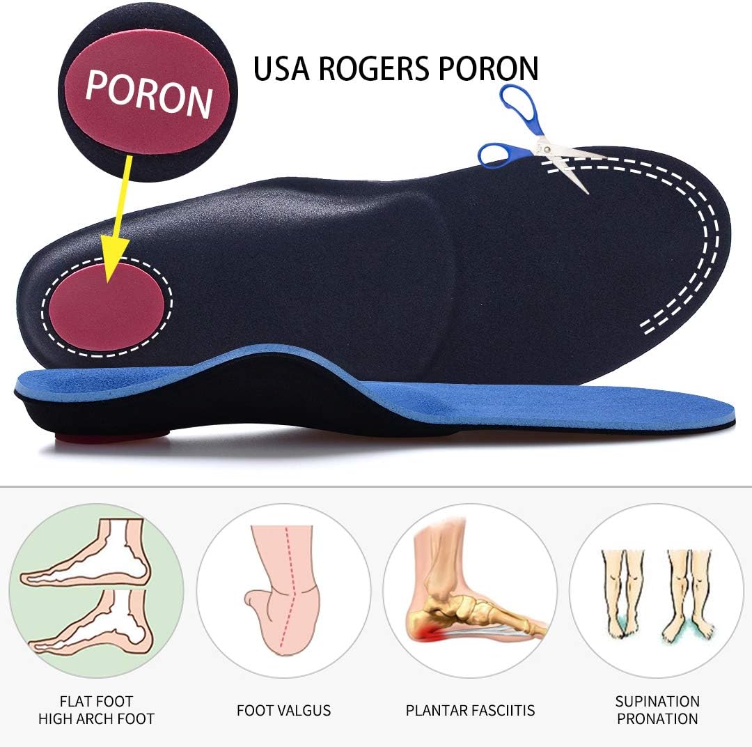 Valsole Orthotic Insole High Arch Foot Support Soft Medical Functional ...