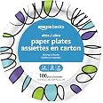 Amazon.com: Amazon Basics Ultra Paper Plates, 10 Inch, Disposable, 100 ...