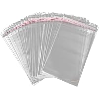 Amazon.com: Borningfire 200 Pcs 6"x9" Clear Resealable Cellophane Bags, Self Adhesive Sealing ...