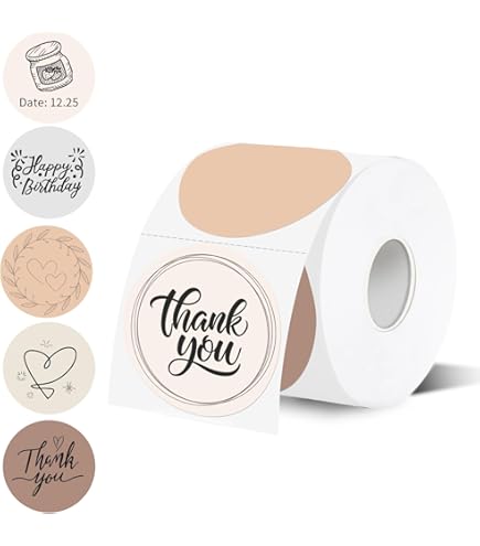 2 Thermal Labels Round Phomemo 2" Round Gradient Labels (400/Roll) - Thermal Printing Labels For ...