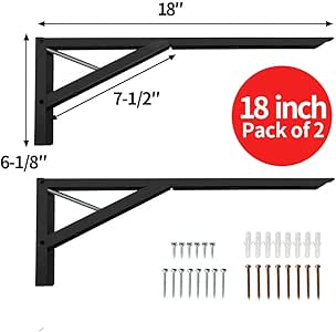 Amazon.com: Need Collapsible Brackets,18 inch Folding Wall Brackets for ...
