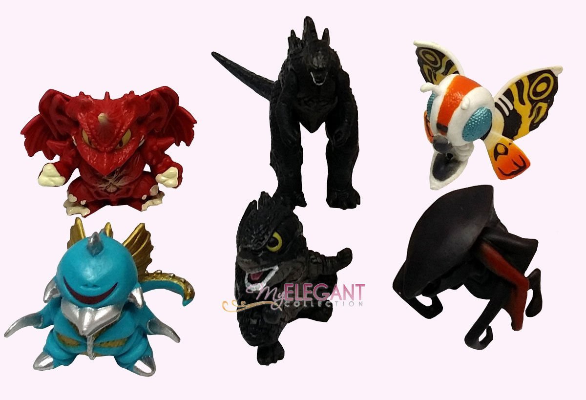 Buy Godzilla Gigan Destoroyah Muto Mothra Chibi Movie 6 Toy Figures Set ...