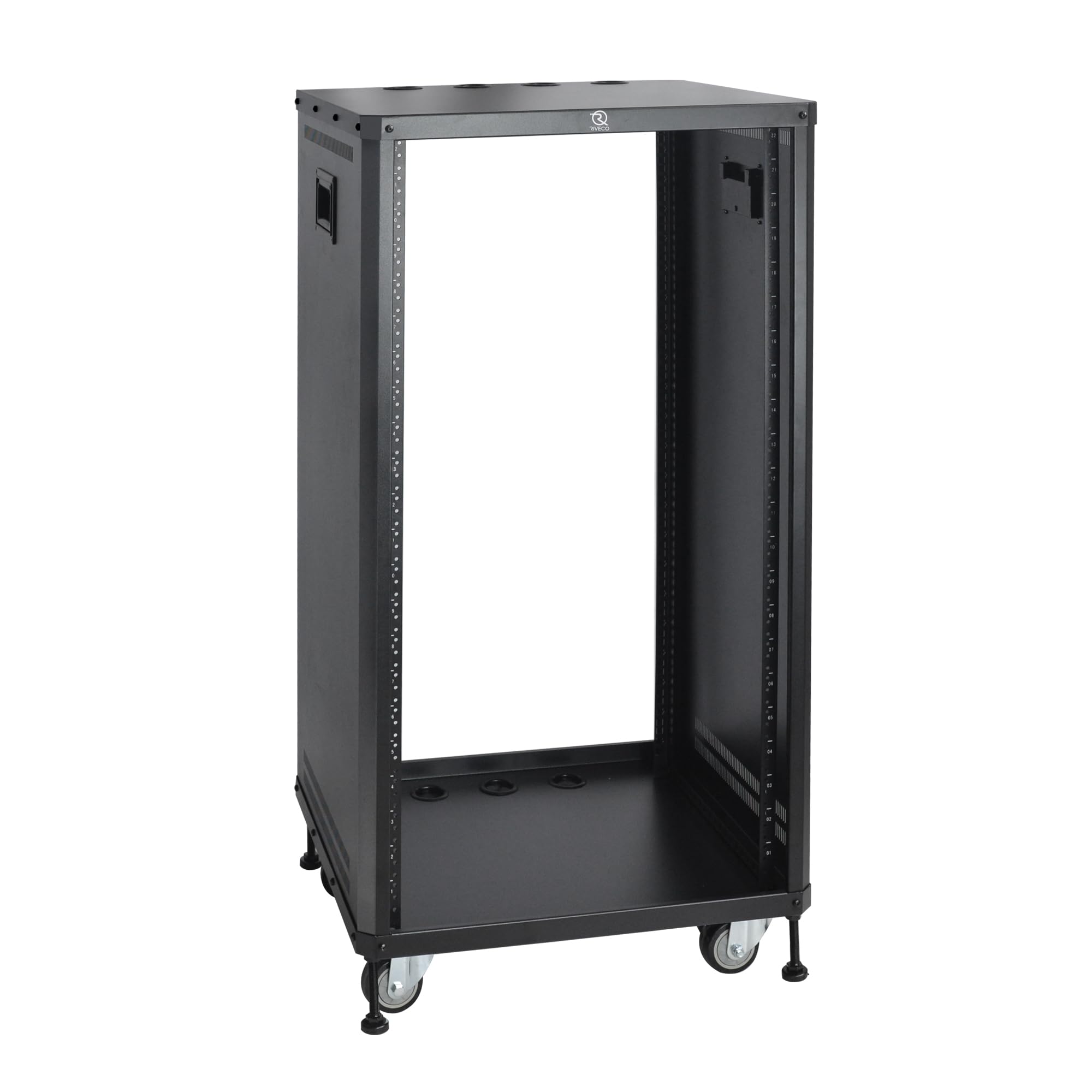 RIVECO POMU 22U Stereo & Server Rack with Caster Wheels, Rolling ...