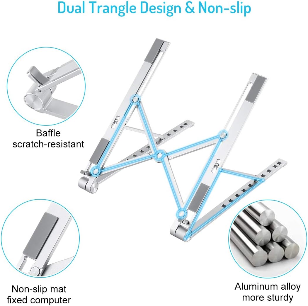 SAIMPU Laptop Stand-9 Levels supporti regolabili per laptop a 9 livelli ...