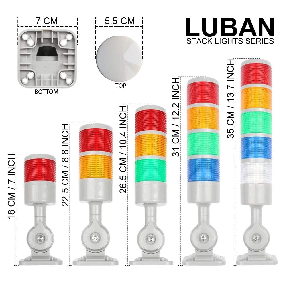 Mua LUBAN Led Signal Tower Stack Lights, Industrial Signal Warning Lights, Column Tower Lamp ...