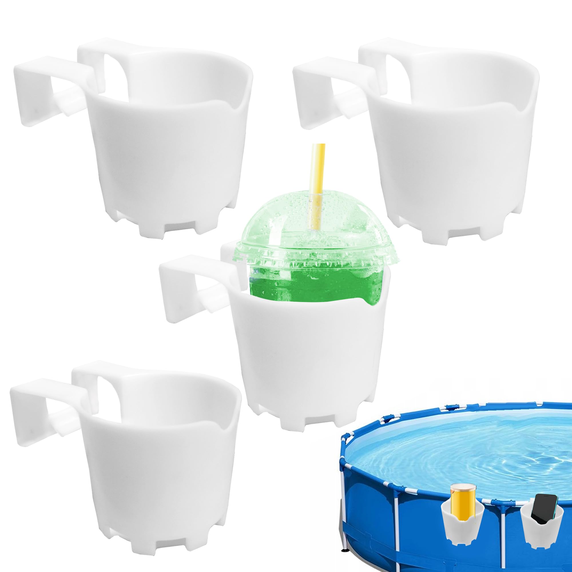 Zhitaoxun 4Pack Pool Cup Holders,Poolside Cup Holder for Above Ground ...