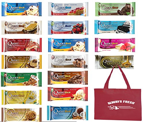 Quest Nutrition Protein Bar, Variety Pack of All 18 Quest Bars Flavors ...
