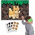 Amazon.com: Miner crafting Party Supplies, Pin the Nose on the Dog ...