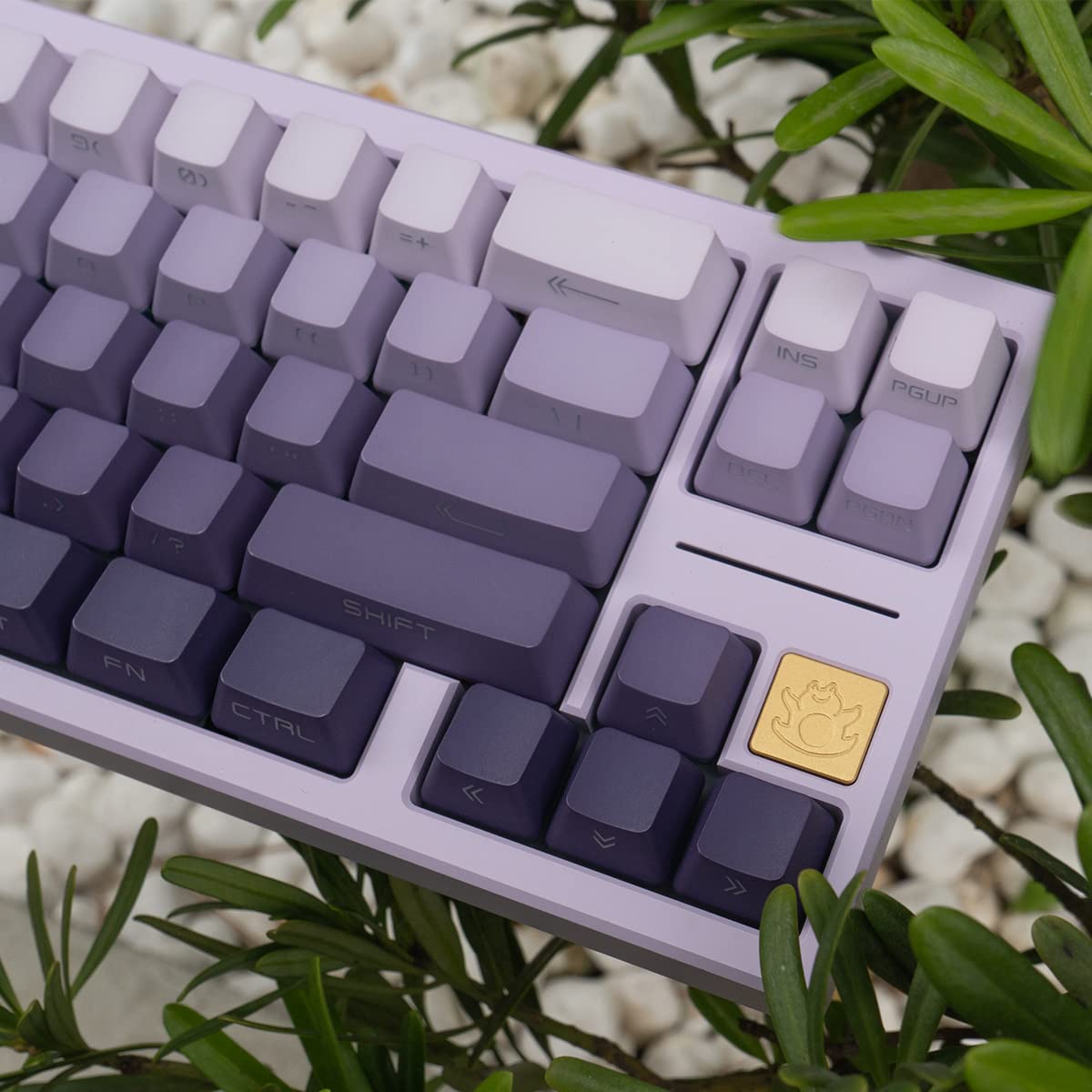 Mua PBT Doubleshot Purple Keycaps Gradient Backlit Side Print OEM Profile Keycaps Shine Through ...
