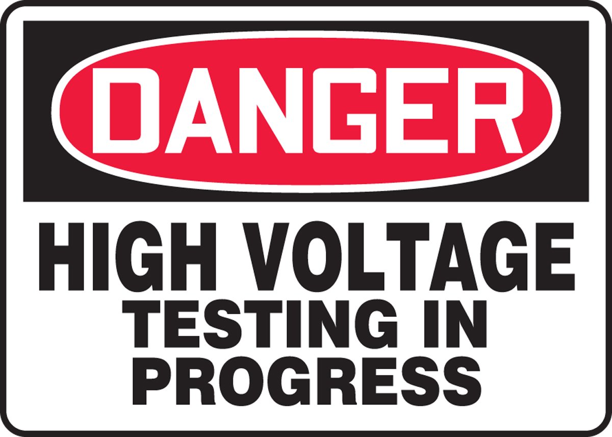 Accuform MELC094VA Aluminum Safety Sign, Legend "DANGER HIGH VOLTAGE ...