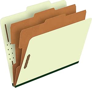 Amazon.com : Pendaflex Classification Folders – 2 Dividers, Light Green ...