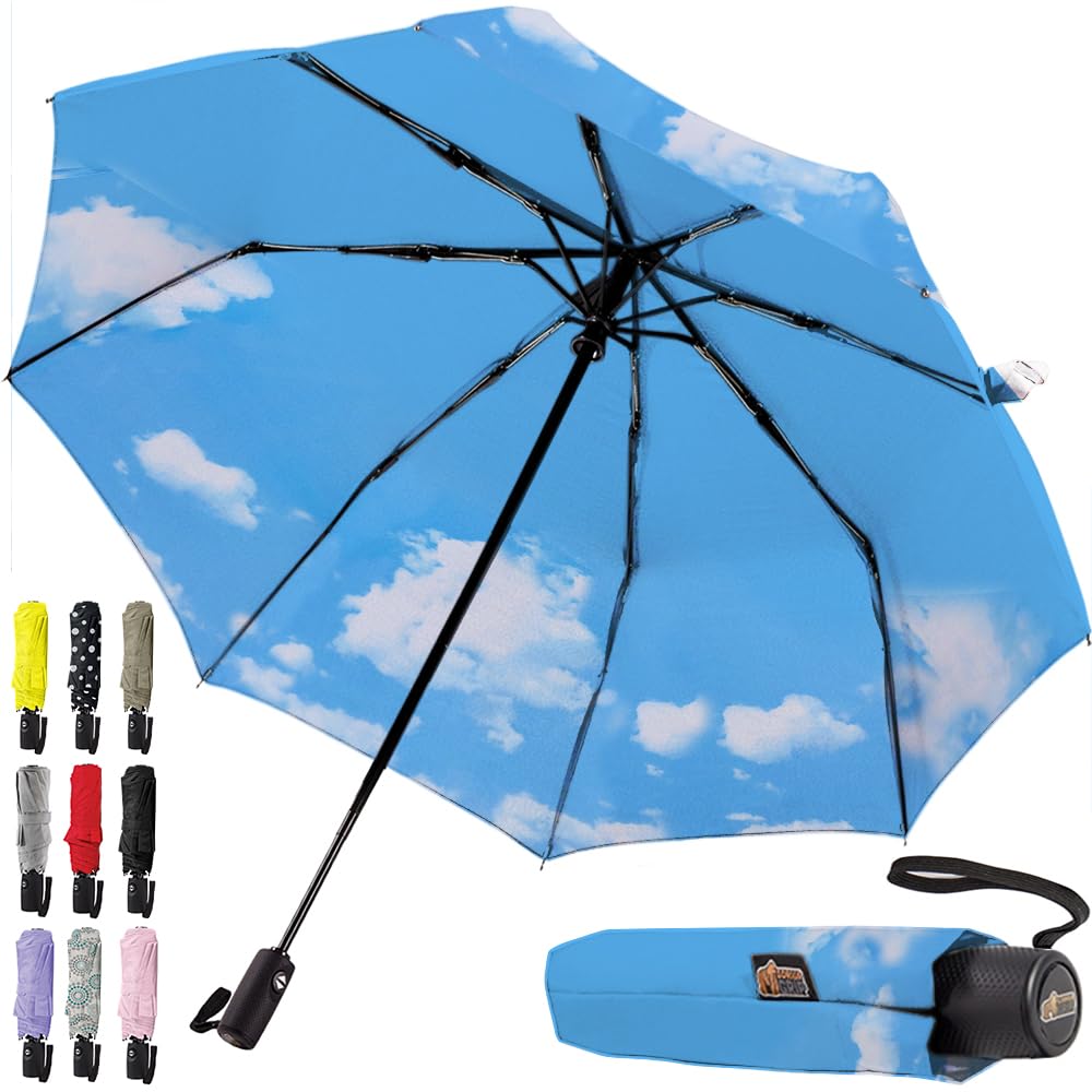 Mua Gorilla Grip Windproof Compact Stick Umbrella for Rain, One-Click ...