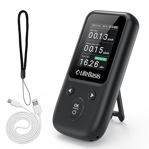 LifeBasis Geiger Counter Nuclear Radiation Detector, Radiation ...