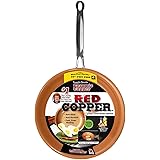 Amazon.com: Red Copper 12 inch Pan by BulbHead Ceramic Copper Infused ...