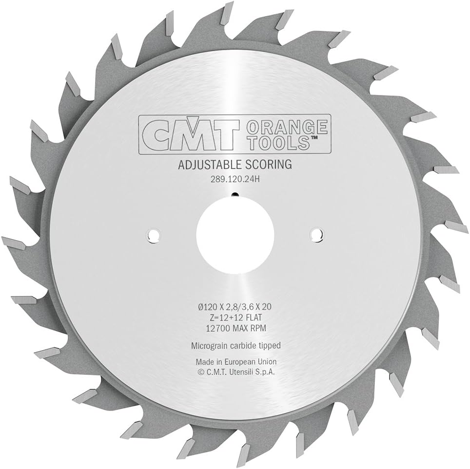 CMT 289.120.24H Industrial Adjustable Scoring Blade and 120mm 4-23/32 ...