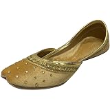 Amazon.com | Step n Style Women Velvet & Leather Khussa Shoes Punjabi ...