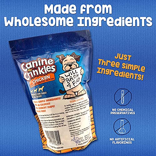 Canine Crinkles Chicken Chips for Dogs - Crispy Dehydrated Chicken Dog ...