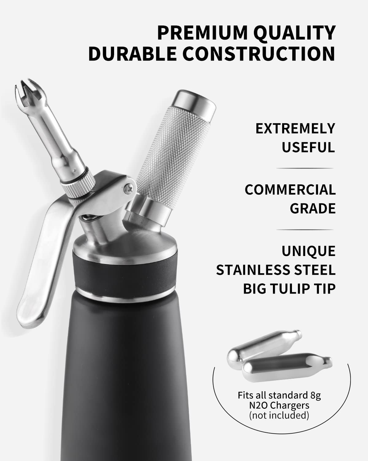 Mua Sivaphe Stainless Steel Professional Whipped Cream Dispenser, 1 ...