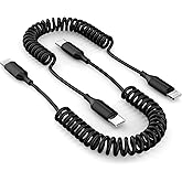 Amazon.com: USB Type C to Lightning Cable 6FT 2Pack, [Apple MFi Certified] Coiled iPhone Charger ...