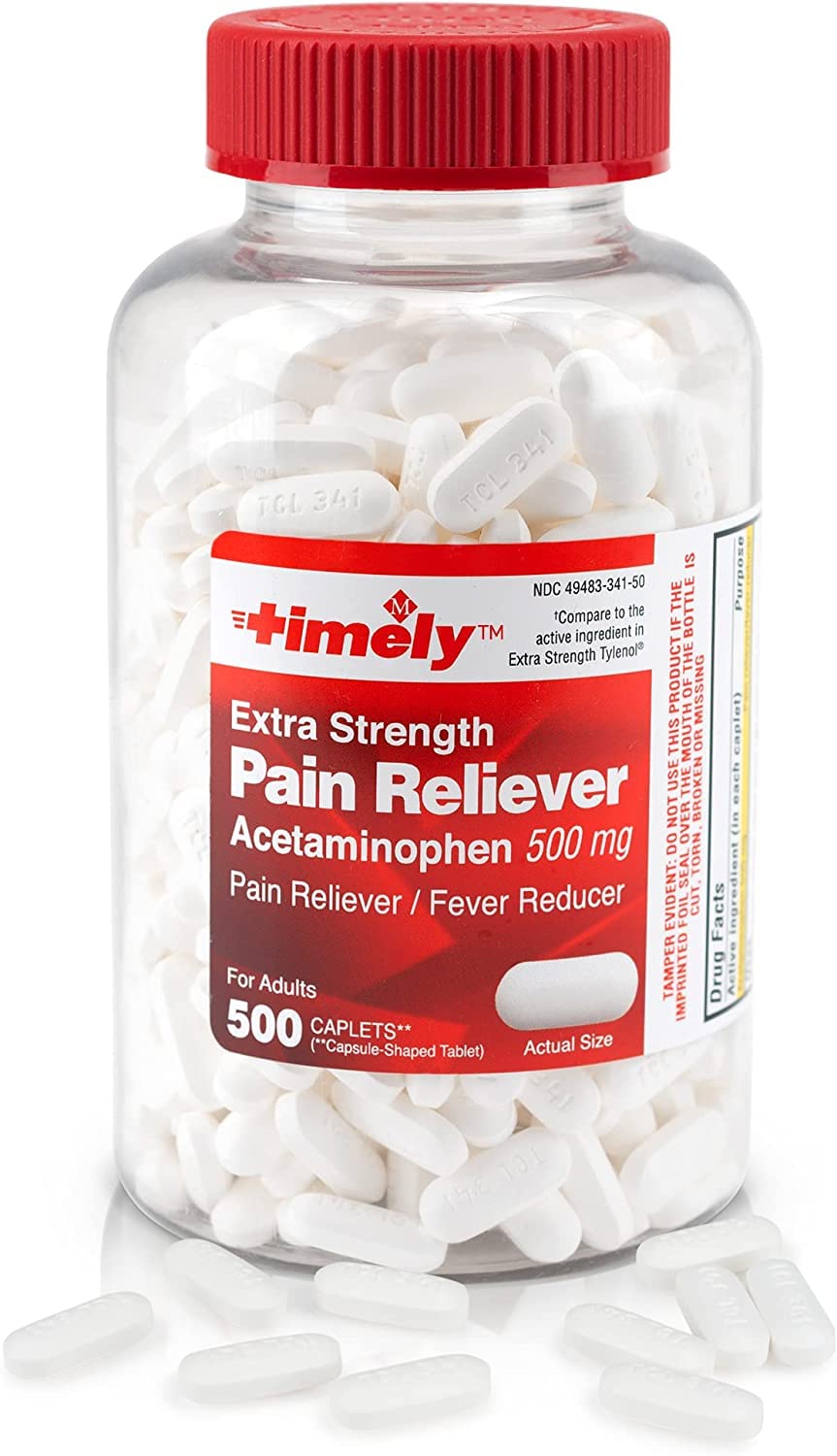 Mua Timely Acetaminophen 500mg - 500 Caplets - Extra Strength Pain ...