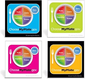 Amazon.com: 200 Nutrition Stickers | MyPlate Stickers | Nutrition ...