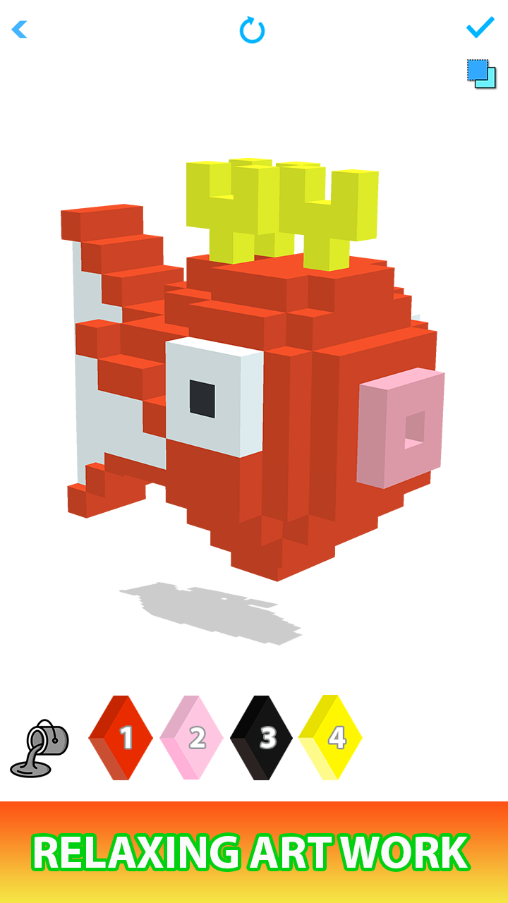 Voxel 3D - Color by Number, Pixel Art Coloring Book:Amazon.co.uk ...