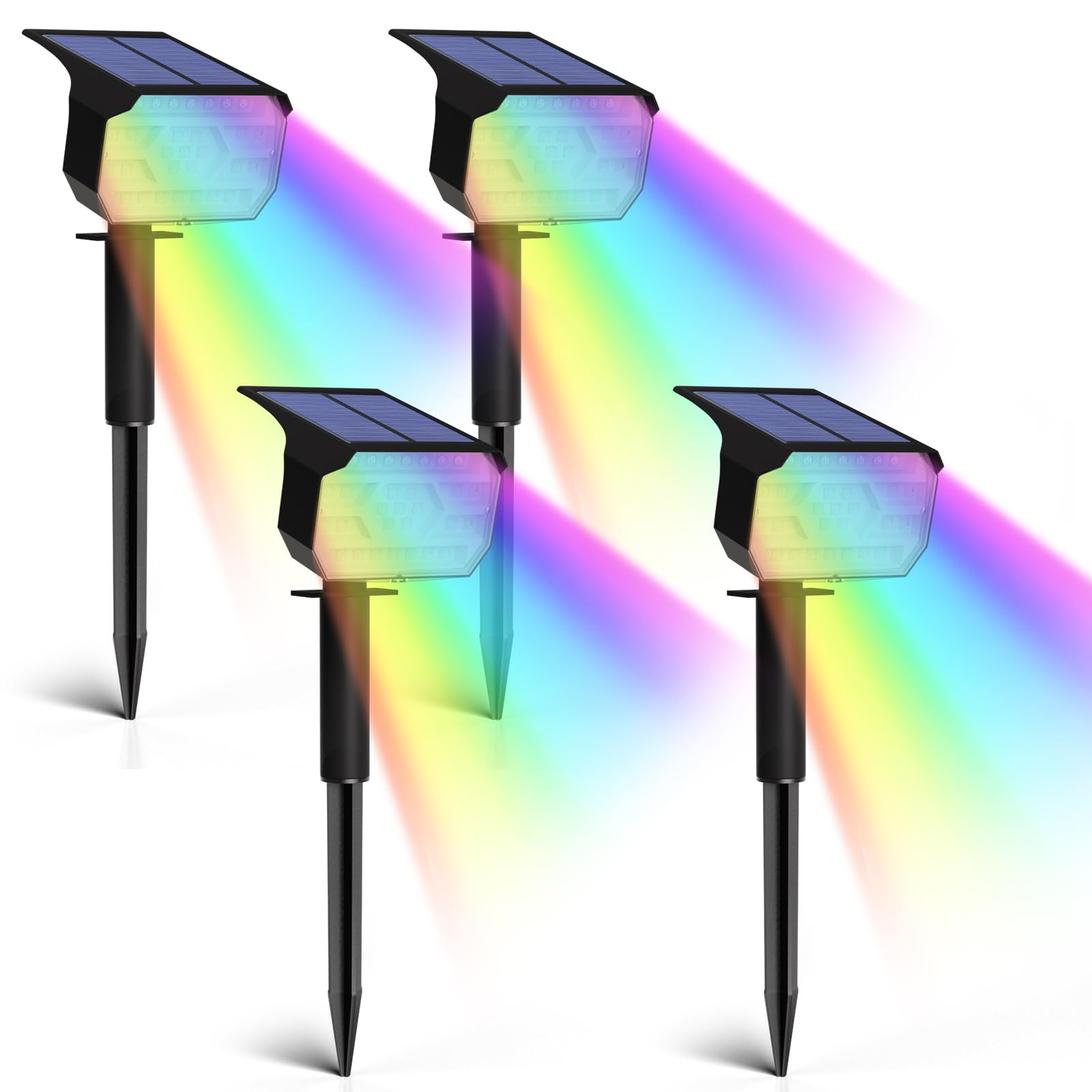 Solar Lights Waterproof 7 Modes Christmas Solar Spot Lights 29 LED ...