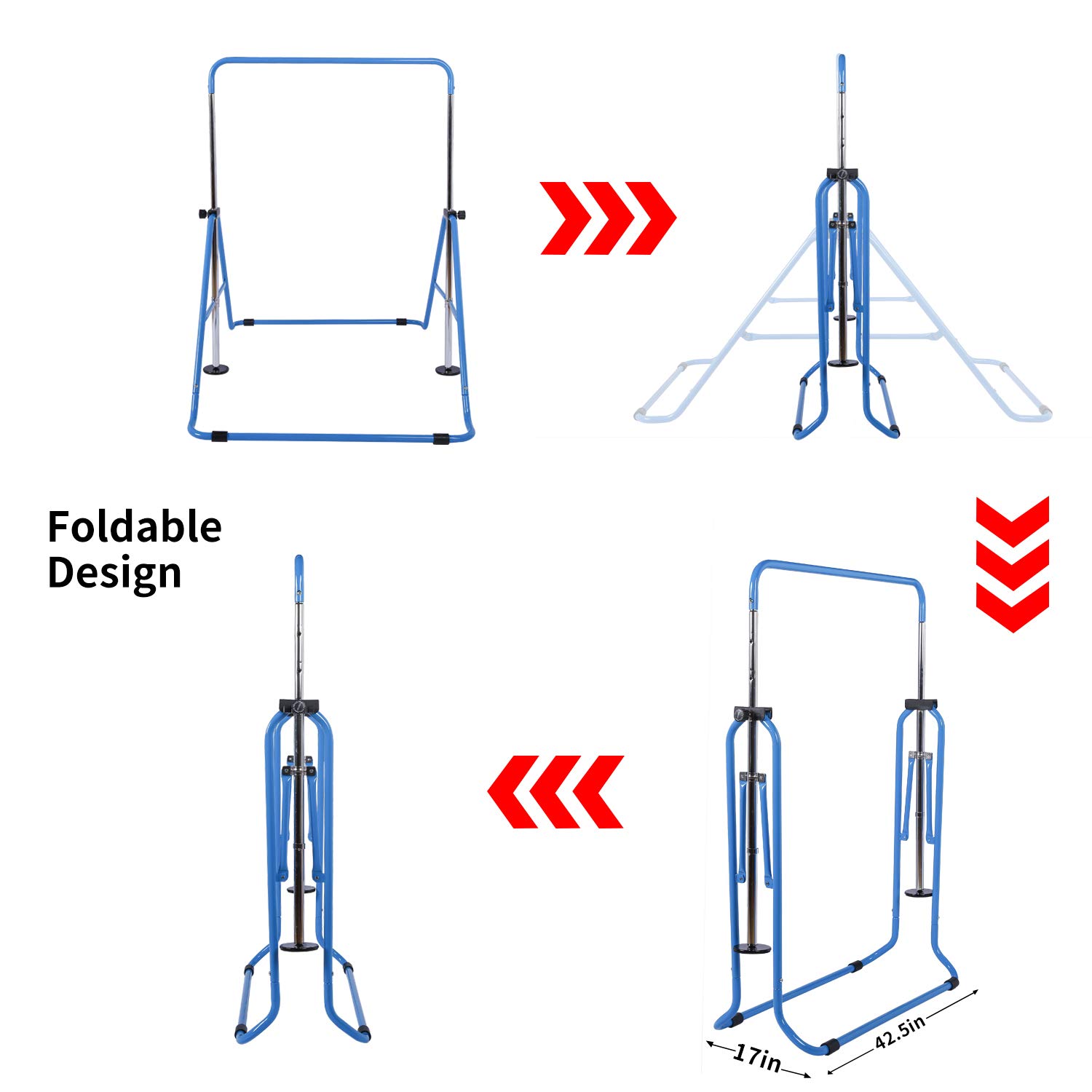 Tepemccu Expandable Gymnastics Bars,Adjustable Height Gymnastic ...