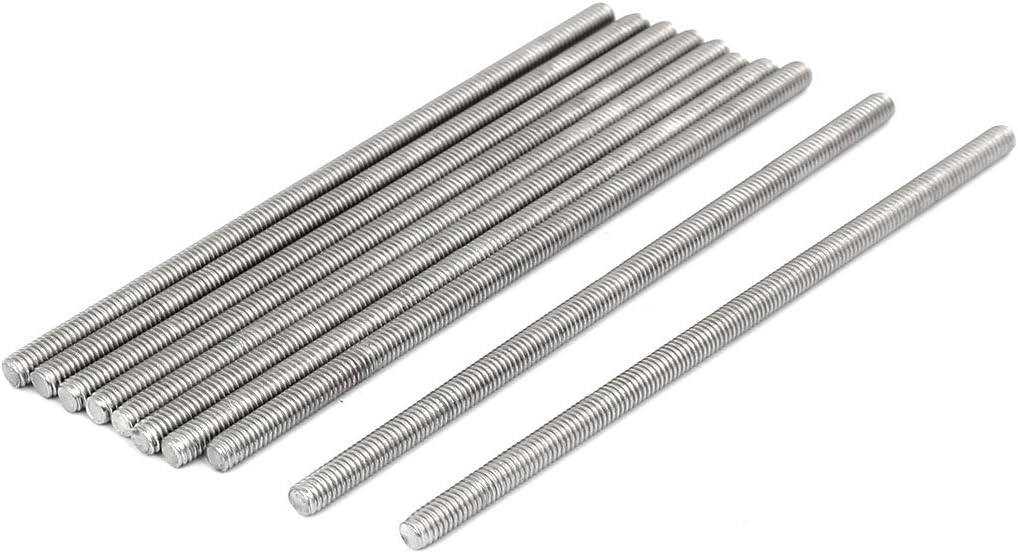 Amazon.co.jp： uxcell ねじロッド ネジ棒 フルネジ 10本入り メタル 304ステンレス M4x100mm シルバートーン: DIY・工具・ガーデン