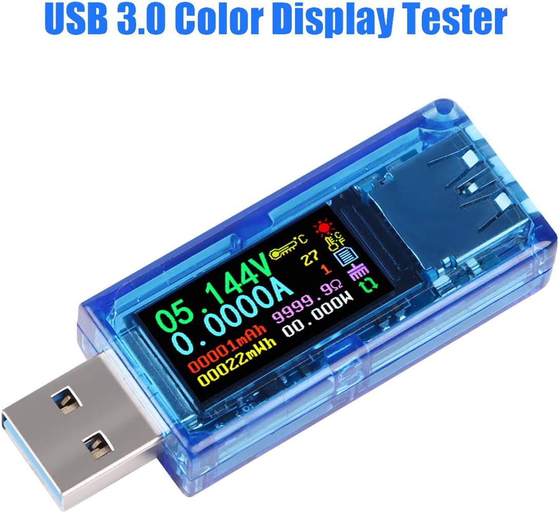 USB 3.0 Tester Multimeter 3.7-30V 0-4A USB Voltage Tester USB Digital ...