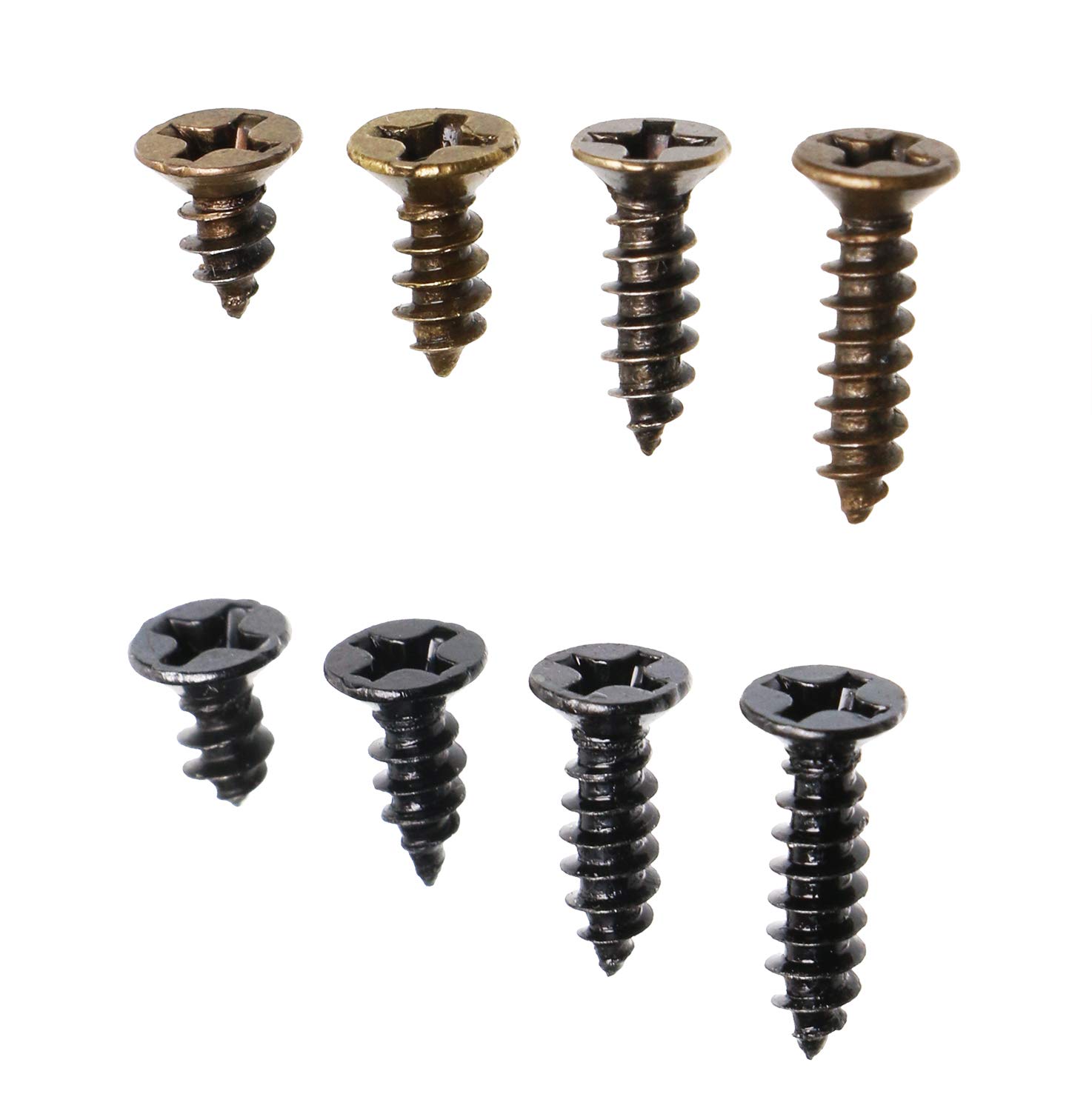 Mua 200PCS Small Cross Flat Head Tapping Wood Screws with Oxide and Wax ...