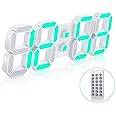 Amazon.com: 3D LED Wall Clock 7 Colors 15" with Remote Control,Digital ...