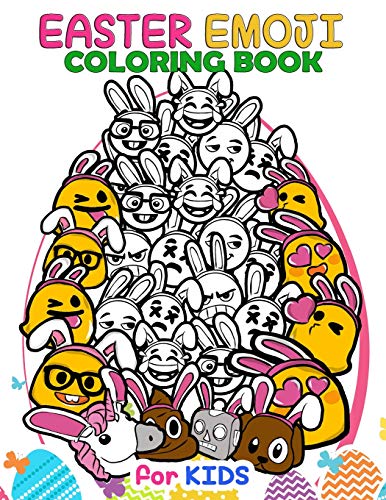 Easter Emoji Coloring Book for Kids: Easter Coloring Pages, Connect the ...