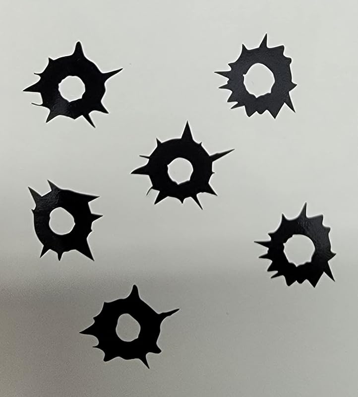 Amazon.com: Bullet Holes Di-Cut Sticker | Decal Vinyl Sticker | Cars ...