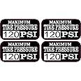 Amazon.com - StickerTalk Tire Pressure 110 PSI Vinyl Stickers, 1 Sheet ...