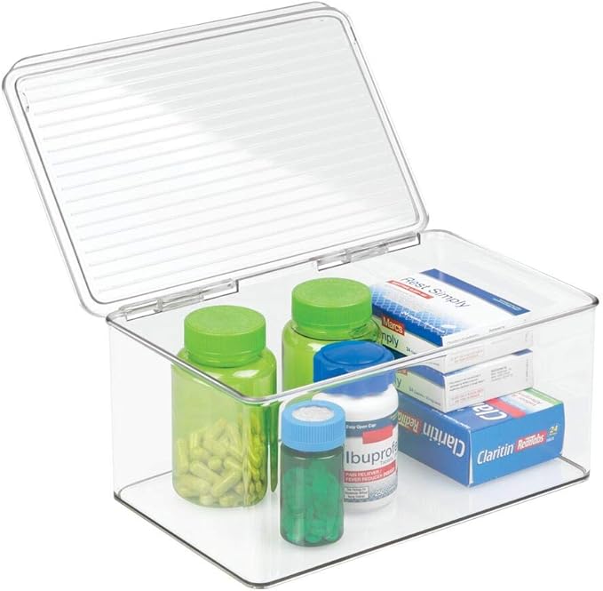 mDesign Multi-Purpose Storage Box for Medication, Makeup or Cosmetics ...