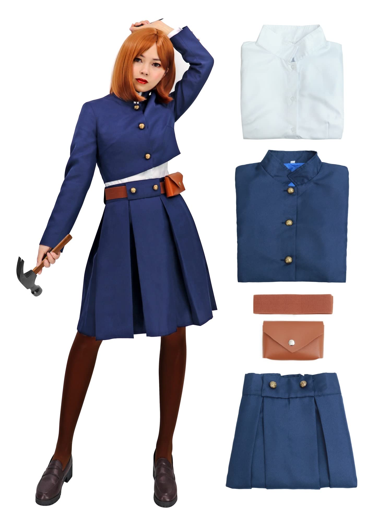 Mua Nobara Cosplay Costume Women's US Size JJK Uniform Outfit with Belt ...