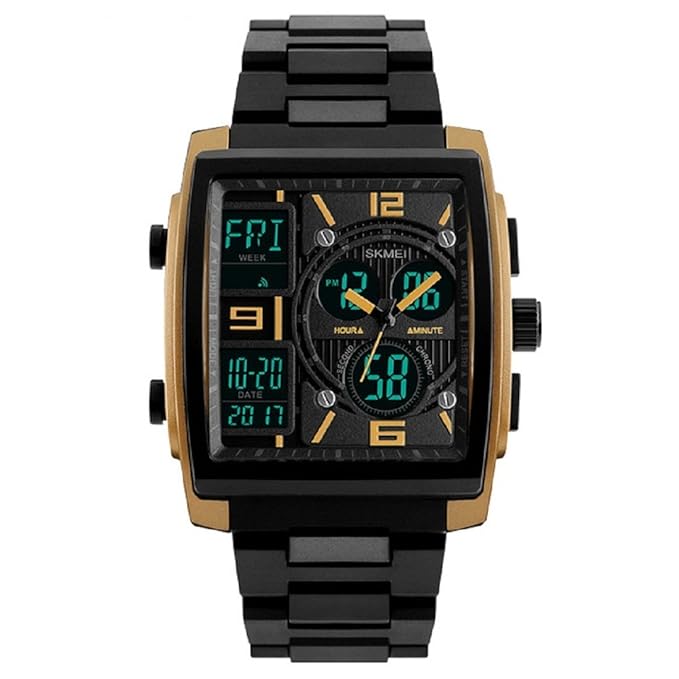 Buy Skemi Digital Gold Dial Men's Watch at Amazon.in
