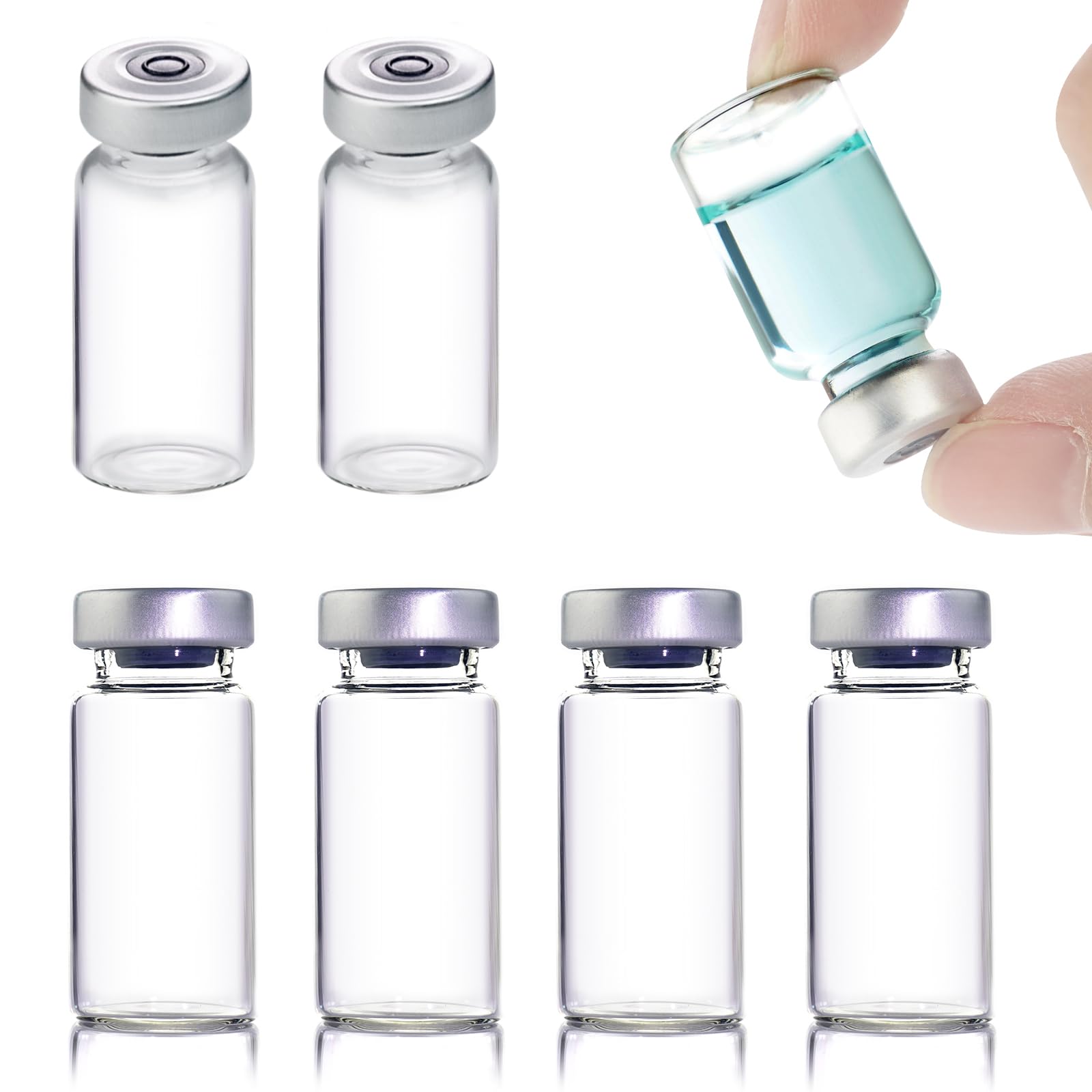 Mua 10 Pack 3ml Sealed Sample Vials, Transparent Glass Vials with Self ...