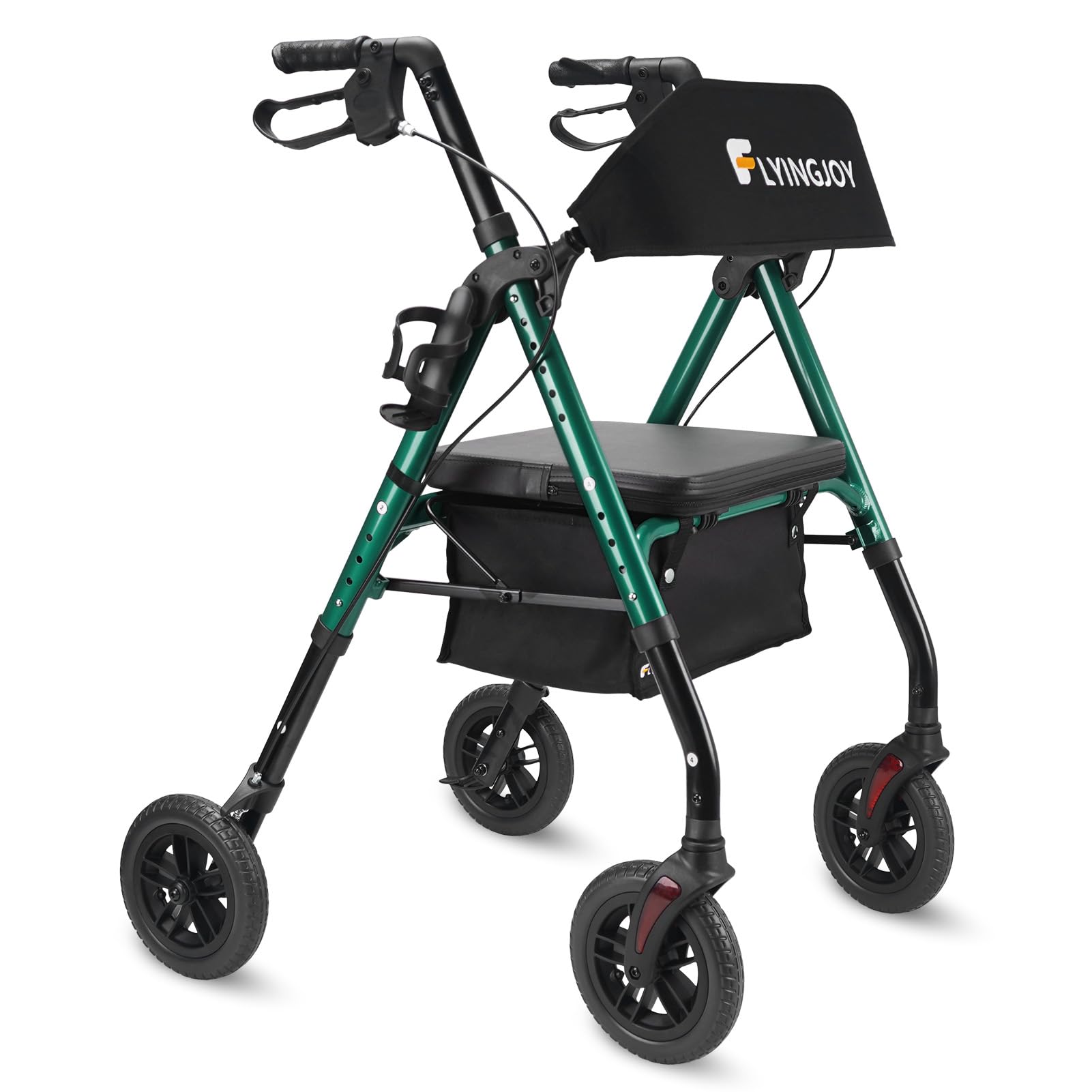 FlyingJoy Rollator Walkers for Seniors with Seat and Brake, Lightweight ...
