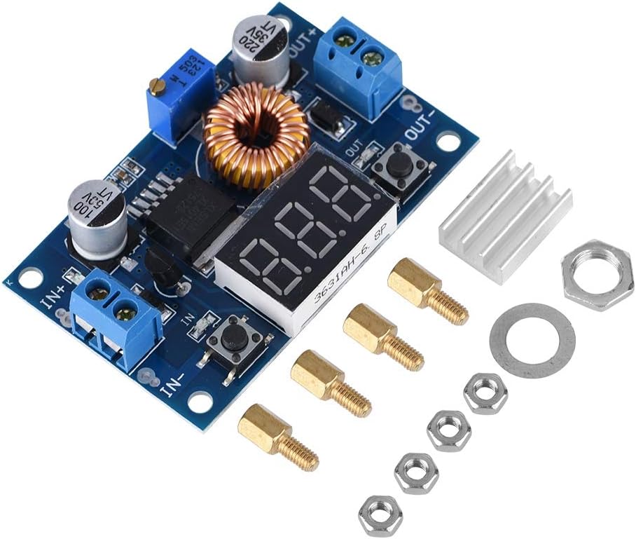 Topiky Voltage Regulator Module, XL4015E 5A 75W DC-DC Adjustable Step ...