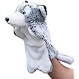 Amazon.com: Plush Husky Hand Puppets Dog Stuffed Animals Toys for ...