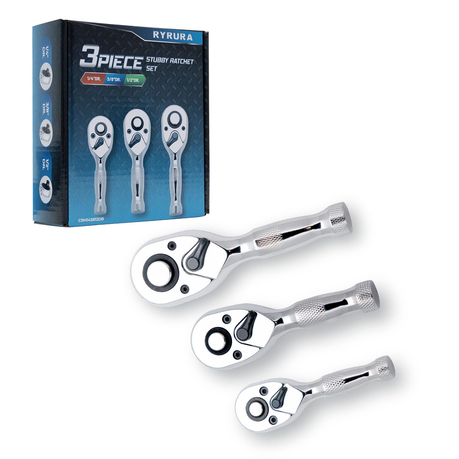 Mua Ryrura 1/4" 3/8" 1/2" Stubby Drive Ratchet Set,Mini Ratchet Wrench ...