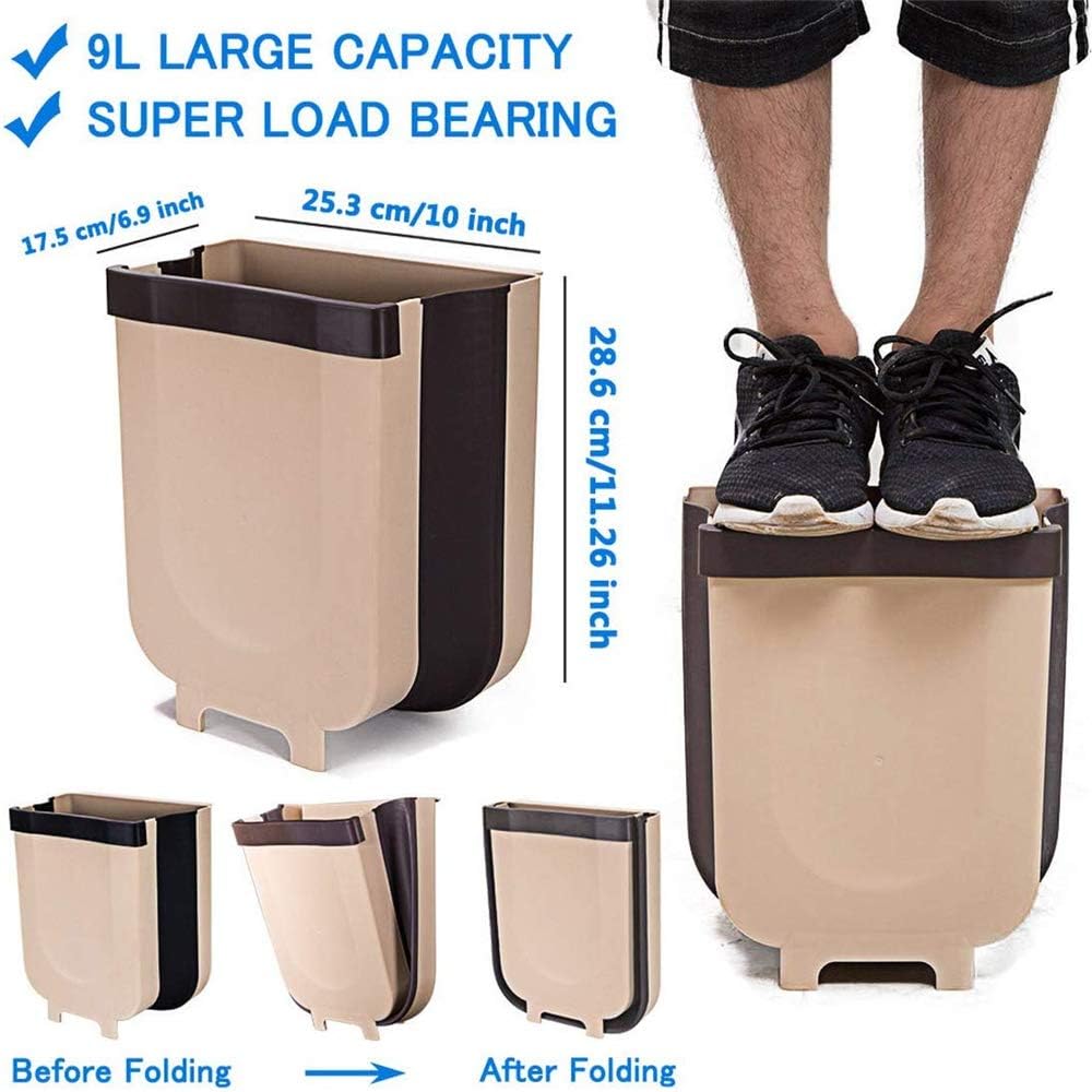 Blanco Negro YTYASO Cubos de Basura Plegable Colgando,contenedores ...